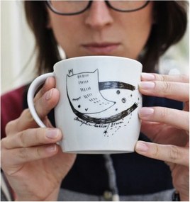 Bílý porcelánový hrnek 260 ml Domov tu – Bonami