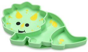 Silikonový dělený talířek s přísavkou - dinosaur