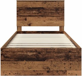Rám postele Staré dřevo 100 x 200 cm Masivní borové dřevo 3411053