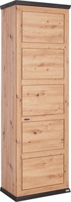 XXXLutz SKŘÍŇ NA ODĚV, barvy dubu, tmavě šedá, 64,2/196,5/38,5 cm Hom`in - Skříně na oblečení - 000003002905