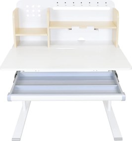 Rostoucí psací stůl SMART - přírodní / bílá