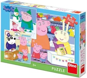 DINO Peppa Pig: Veselé odpoledne / 3x 55 dílků / od 5 let