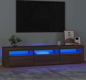 vidaXL TV skříňka s LED osvětlením 180x35x40 cm [3152754] Barva: hnědý dub