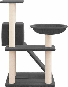 Škrabadlo pro kočky se sisalovými sloupky tmavě šedé 82 cm 171668