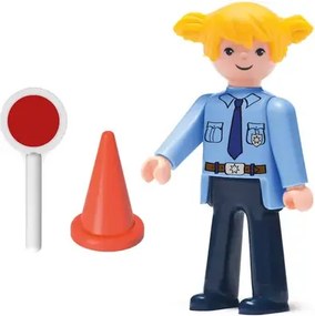 EFKO Figurka Igráček Policistka / Řada Povolání / výstražný kužel, zas