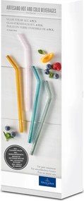Villeroy&Boch Villeroy & Boch Artesano Beverages sada 4 skleněných brček, 21 × 3 × 0,8 cm