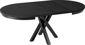Jídelní stůl MALUMI MM-12 | rozkládací | Ø 100 cm | černá