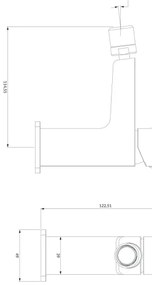 OMNIRES PM7420BL - Bidetová baterie PARMA 12,25 cm matná černá