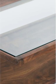 Konferenční stolek se skleněnou deskou v přírodní barvě 70x112 cm Yuki – Light &amp; Living