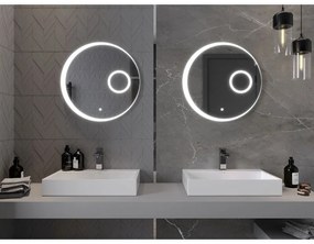 Mexen Ella, LED koupelnové zrcadlo s podsvícením a kosmetickým zrcátkem 60x60 cm, 6000K, ochrana proti zamlžování, 9811-060-060-611-00