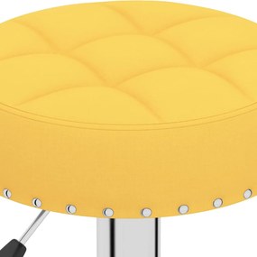 Barové židle 2 ks hořčicově žluté textil 332978
