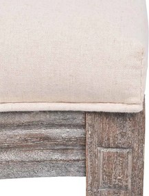 Jídelní židle 2 ks krémové textil 244089