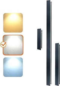 LED Venkovní nástěnné svítidlo MIRANA LED/25W/230V 4000K IP44 120 cm černá