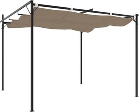 vidaXL Pergola se zatahovací střechou 295 x 292 x 230 cm [360115] Barva: krémová