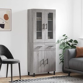 Skříň highboard šedá sonoma 69,5 x 34 x 180 cm kompozitní dřevo 3198559