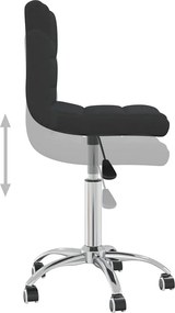 Otočná jídelní židle černá textil 3087537