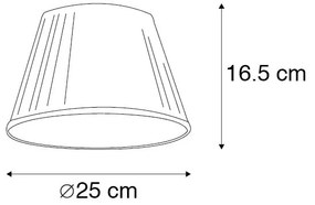Plisovaný stínidlo bílé 25/16,5 cm