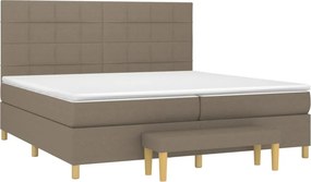 Box spring postel s matrací taupe 200x200 cm textil 3137185