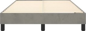 Rám postele s boxspringem světle šedá 120 x 200 cm samet 3120760