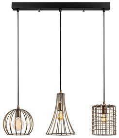 OPVIQ Závěsné osvětlení TELTRIO zlatá