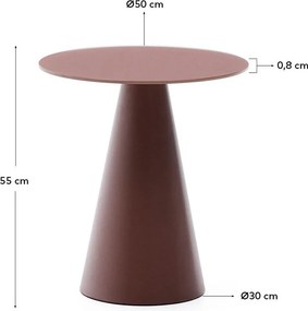 Kulatý odkládací stolek se skleněnou deskou ø 50 cm Wilshire – Kave Home