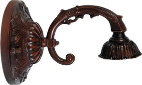 Nástěnná lampa Tiffany hnědá bez stínítka -15*Ø 23 cm