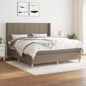 Box spring postel s matrací taupe 180x200 cm textil 3132013