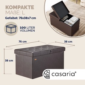 Lavice s úložným prostorem hnědý 80x40x40cm s úložný prostor skládací