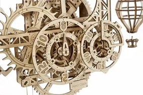 Ugears 3D dřevěné mechanické puzzle Nástěnné hodiny Aero / od 14 let /