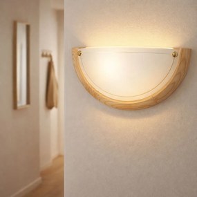 Rabalux UFON nástěnné dřevěné svítidlo 60W/E27/IP20 - světlé dřevo