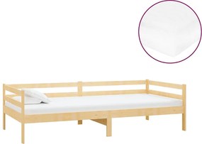 Válenda s matrací 90 x 200 cm masivní borové dřevo 3083564