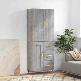 vidaXL Skříň highboard 69,5 x 34 x 180 cm kompozitní dřevo [3195995] Barva: hnědý dub