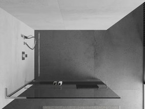Mexen Kioto+ L sprchová stěna s policí Walk-in 55 x 200 cm, transparentní, chrom - 800-055-123-01-00