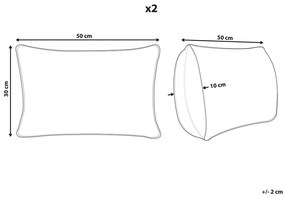 Jutový polštář s geometrickým vzorem 30 x 50 cm vícebarevný PULICAT Beliani