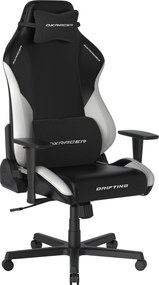 Herní židle DXRacer DRIFTING - umělá kůže, černá / bílá