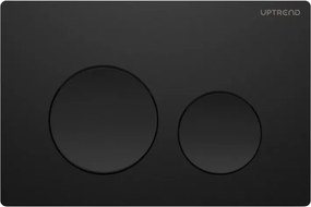 UPTrend Ovládací tlačítko pro WC podomítkové moduly YOSEMITE MATTE BLACK UP003‑U18, černá mat