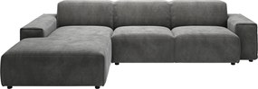 XXXLutz ROHOVÁ SEDAČKA, textil, tmavě šedá Livetastic - Sedací soupravy - 001581035503