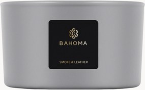 Vonná svíčka se třemi knoty Smoke & Leather (freesie, lipový květ)