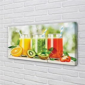 Obrazy na plátně Koktejly Strawberry Kiwi 100x50 cm