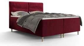 Manželská postel Boxspring 140 cm Saruta (bordó) (s matrací a úložným prostorem). 1056343