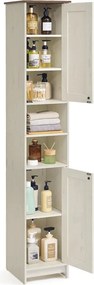 Koupelnová skříňka 30x30x170cm AUK-E1166 WT, mdf, bílá