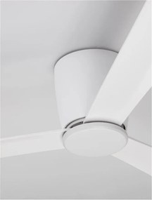 NV 9952325 Stropní ventilátor DELL tělo z hliníku matná bílá 3ABS dřevěné listy - NOVA LUCE