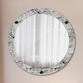 Kulaté dekorativní zrcadlo na zeď Šablona fi 80 cm