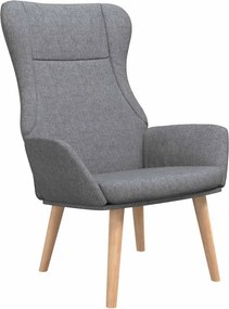 Relaxační křeslo světle šedé textil 341394