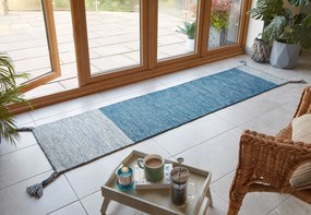 Flair Rugs, Ručně tkaný kusový běhoun Indira Blue, 60x200, modrá, chodba / předsíň
