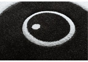 Dětský kusový koberec Panda bílý kruh 140cm