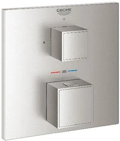 Grohe Grohtherm Cube - Termostatická sprchová baterie pod omítku, supersteel 24153DC0