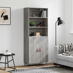 Fionshop 263888808 Skříň highboard šedá sonoma 69,5 x 34 x 180 cm kompozi