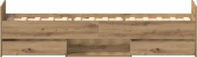 Rám postele Artisanový dub 193 x 78 x 50 cm Kompozitní dřevo 3329307