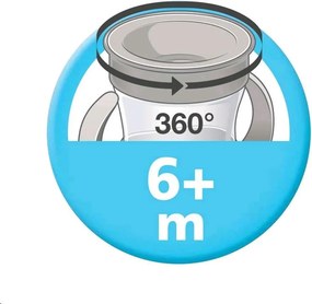Dětský hrníček Mini Magic NUK 360° s víčkem červená
